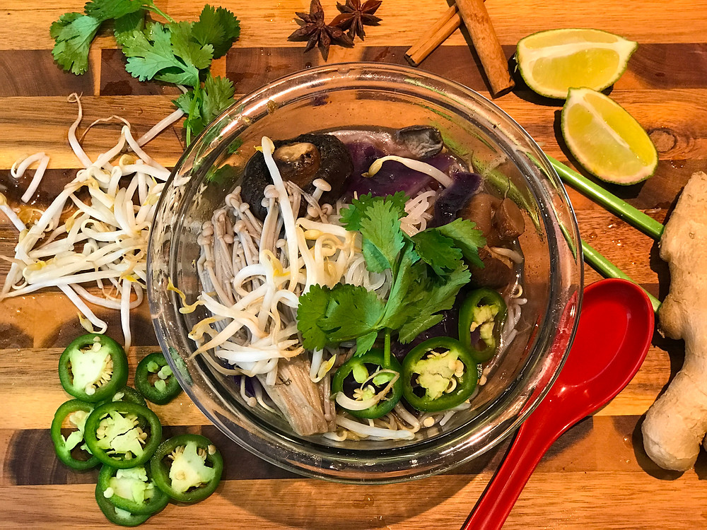 Vegan Pho with Baked Tofu - Vegan Recipes | Not That Kind of Vegan